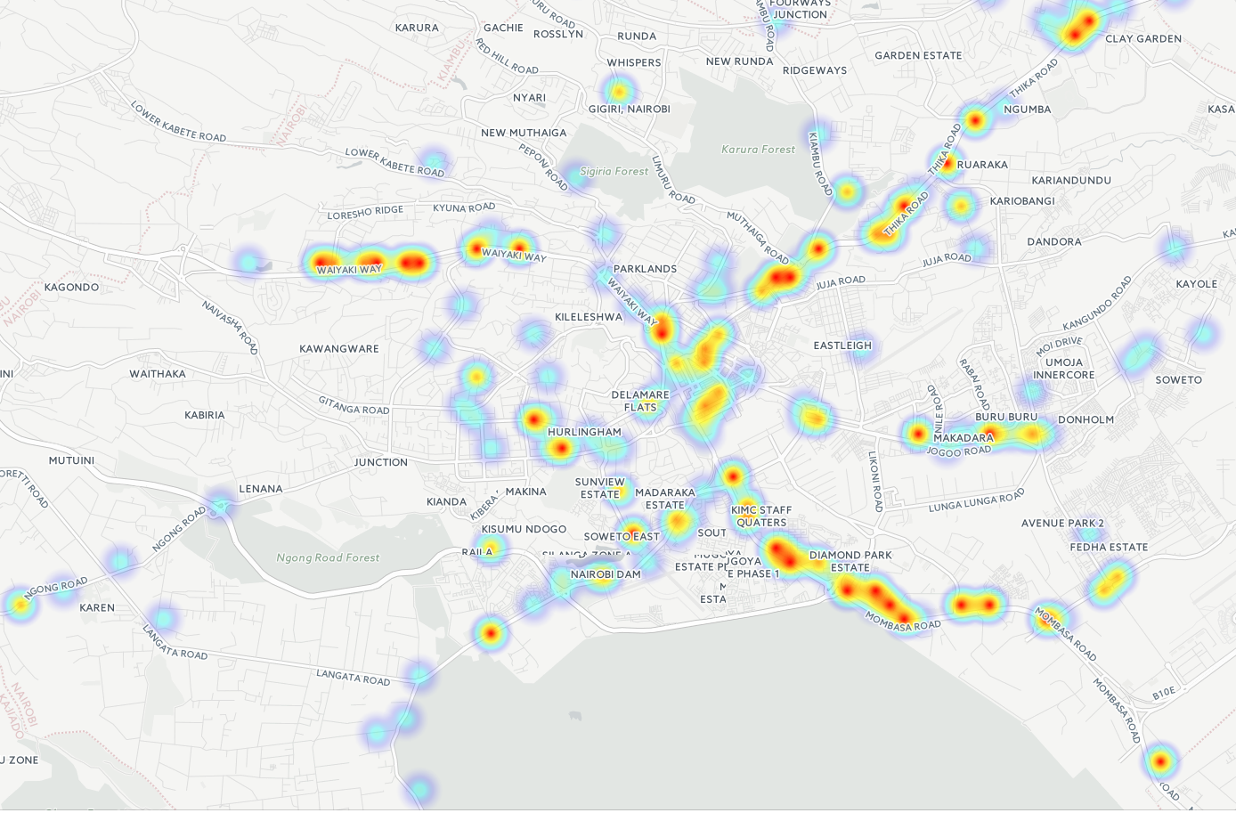 Rush Hour – Nairobi Accident Map